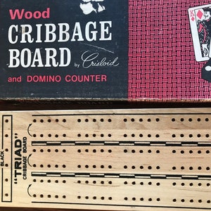 Vintage Crisloid Cribbage Board and Domino Counter Made in the USA With ...