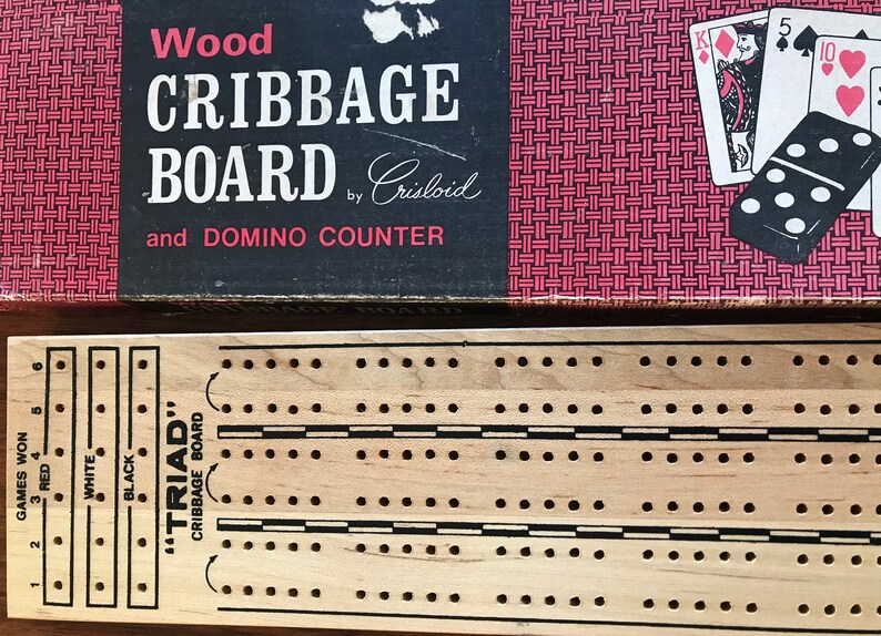 Vintage Crisloid Cribbage Board and Domino Counter Made in the | Etsy