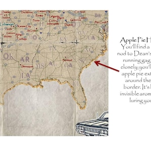 Supernatural the Road so Far Map Poster (seasons 1-15) - Winchester ...