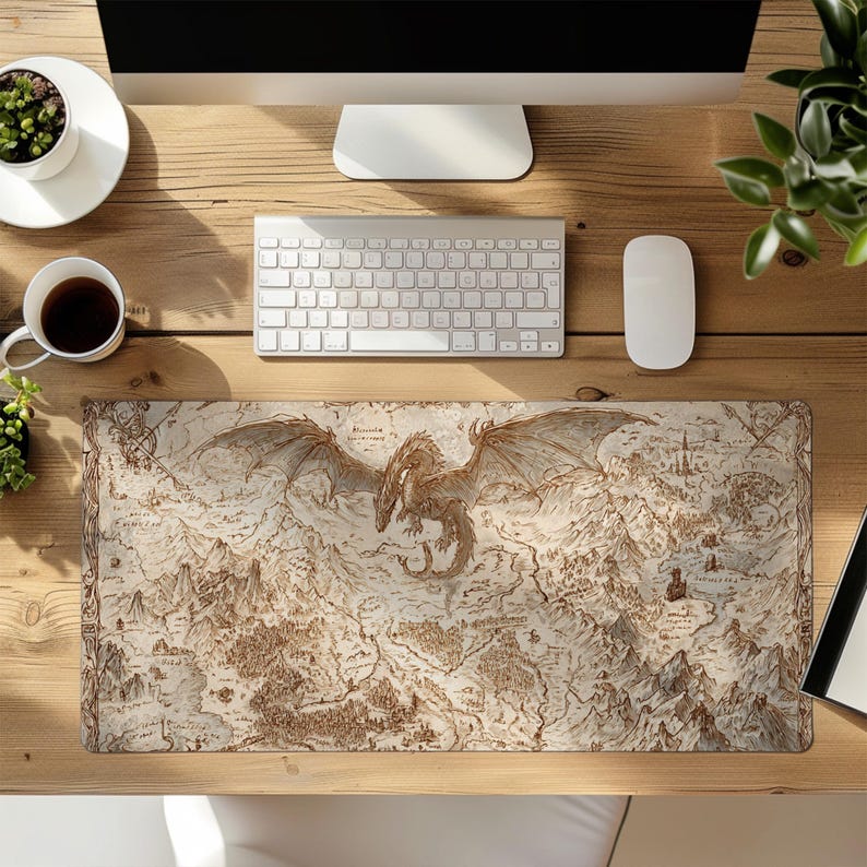 Fantasy Map Desk Mat: RPG Gaming, Home Office Decor - Etsy
