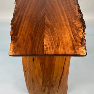 Walnut/cherry Side Table. A Small Shelf for Your Phone or Book. A Small ...