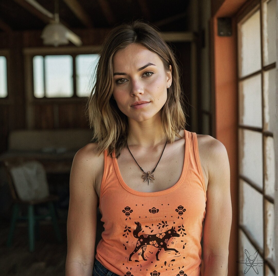 Coyote FITTED Ideal Tank Top Ladies Shirt Flowers, Floral Mother's Day ...