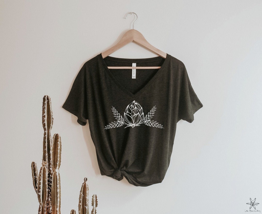 Beer Hops Hops Shirt Tshirt Oversized Slouchy V Neck Tee Loose - Etsy
