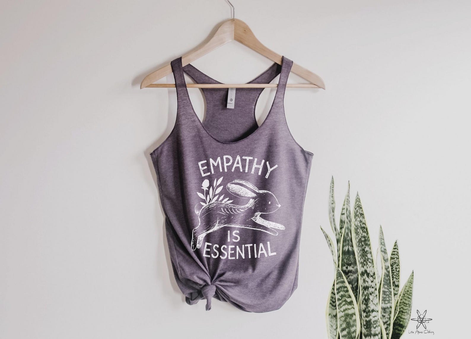 Empathy is Essential Bunny Rabbit Tank Top Shirt Ladies Screenprint ...