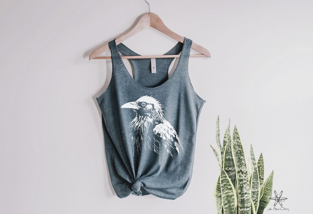 Crow Tank Top Ladies Tank Top Shirt Screenprint Mother's Day Gift for ...