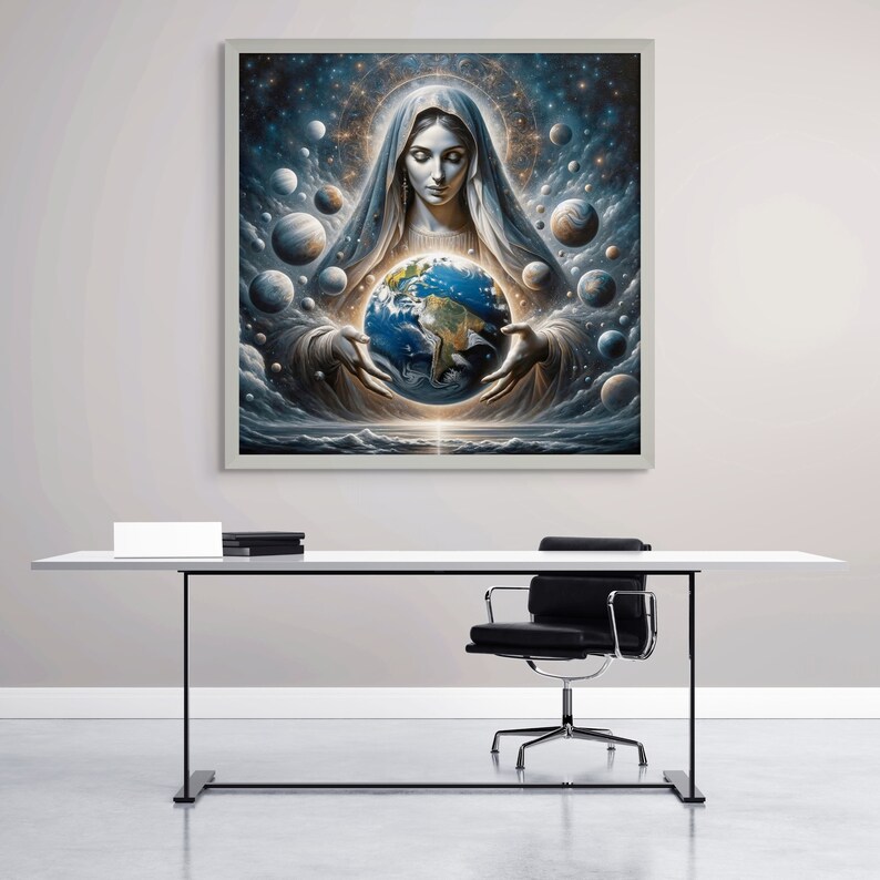 Digital Download for AI Art - Mother Mary With the World in Her Hands ...