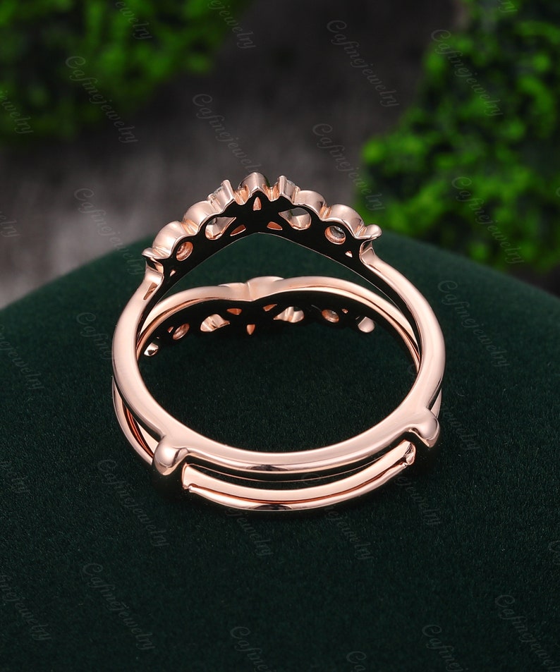 Celtic Knot Norse Viking Diamond Ring Enhancer Women Unique Curved ...