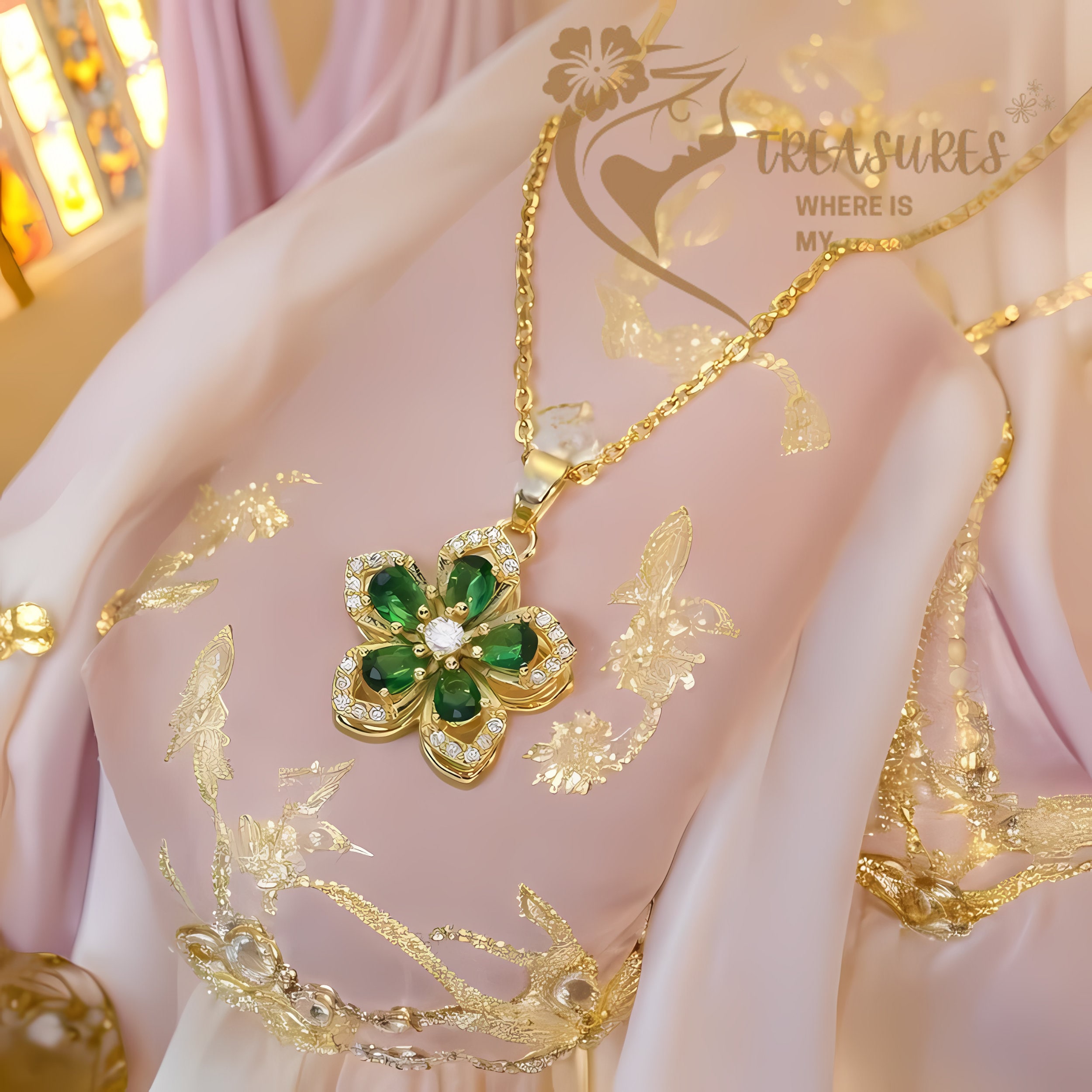 Rapunzel Sun Flower Necklace Golden Sun Opal Necklace Necklace for ...