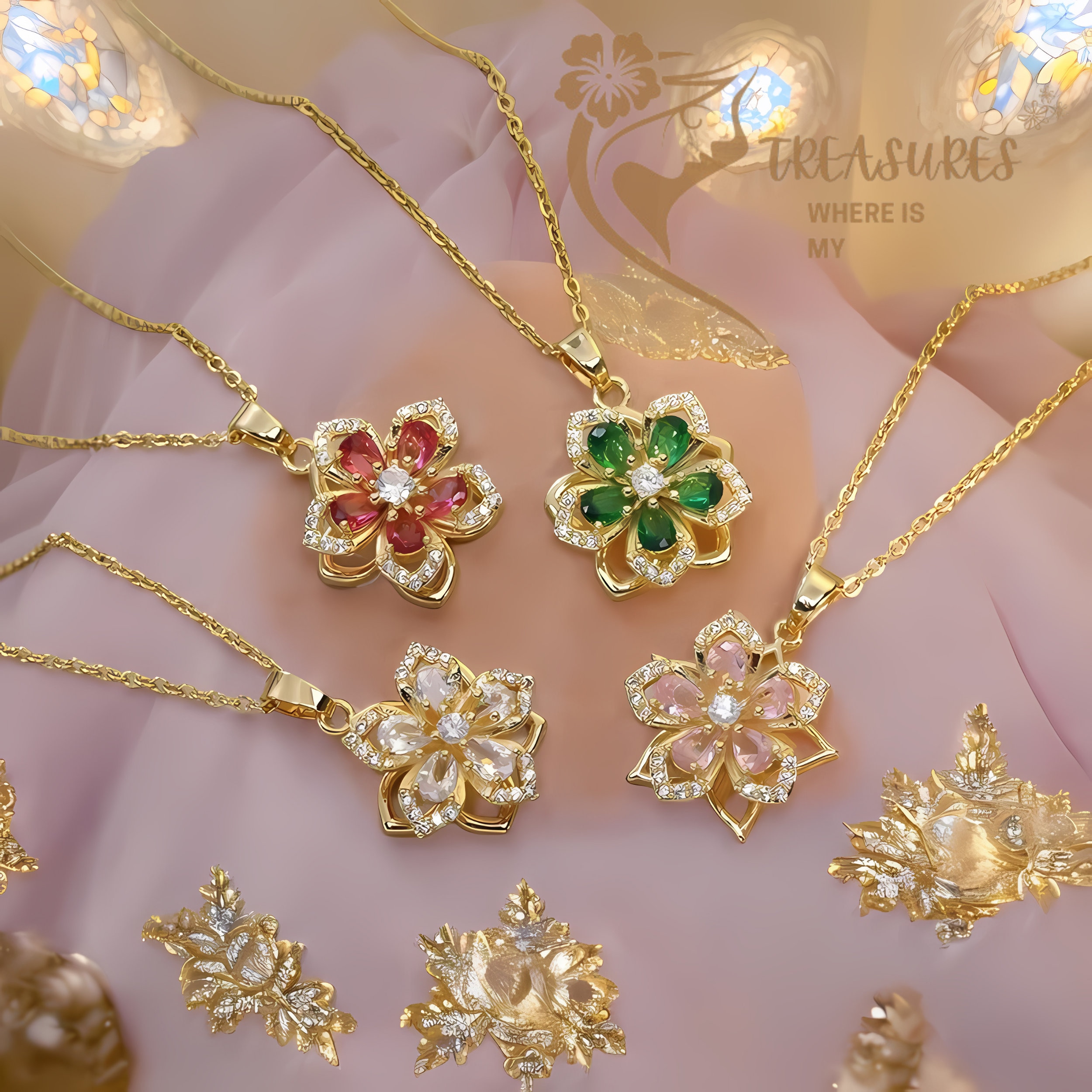 Rapunzel Sun Flower Necklace Golden Sun Opal Necklace Necklace for ...