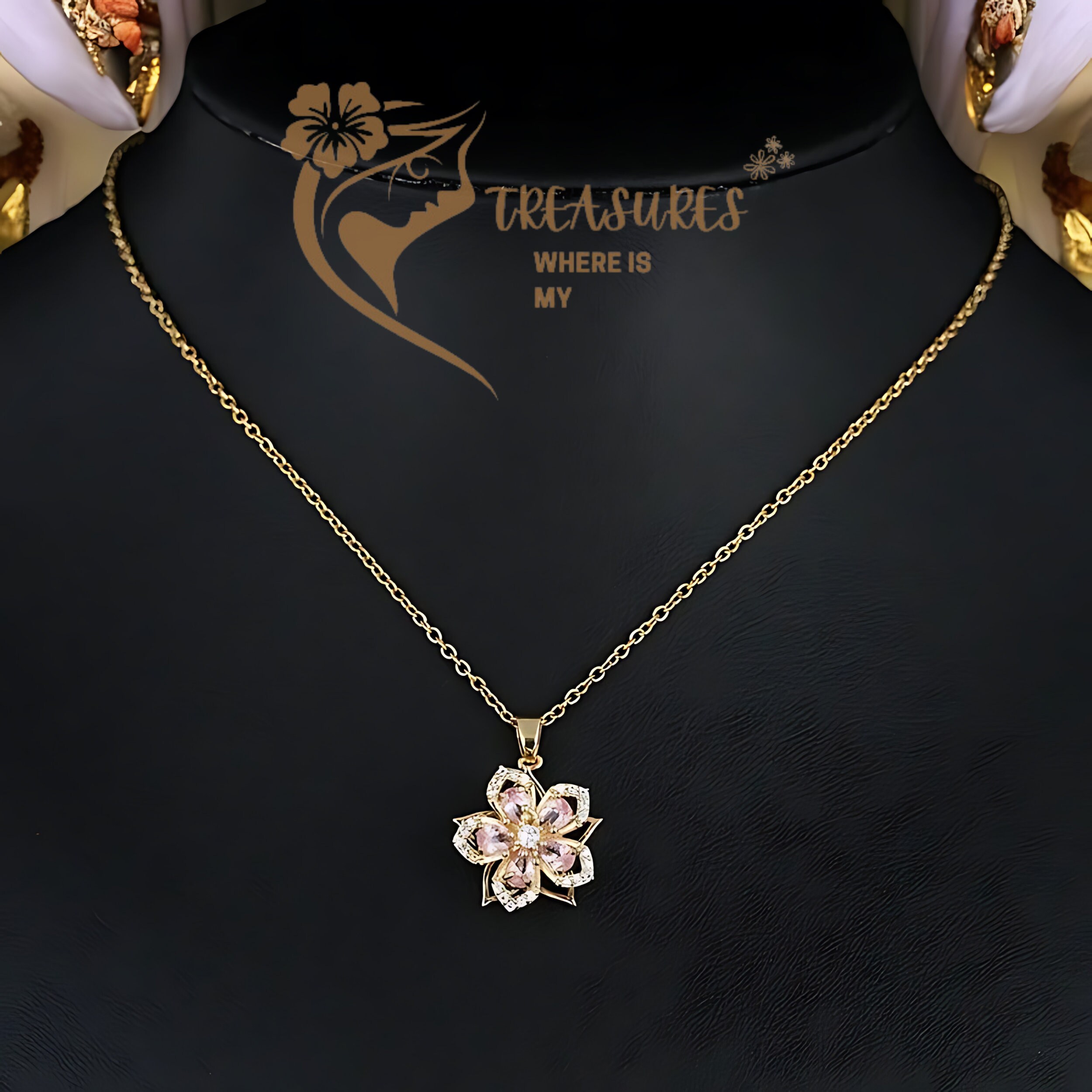 Rapunzel Sun Flower Necklace Golden Sun Opal Necklace Necklace for ...