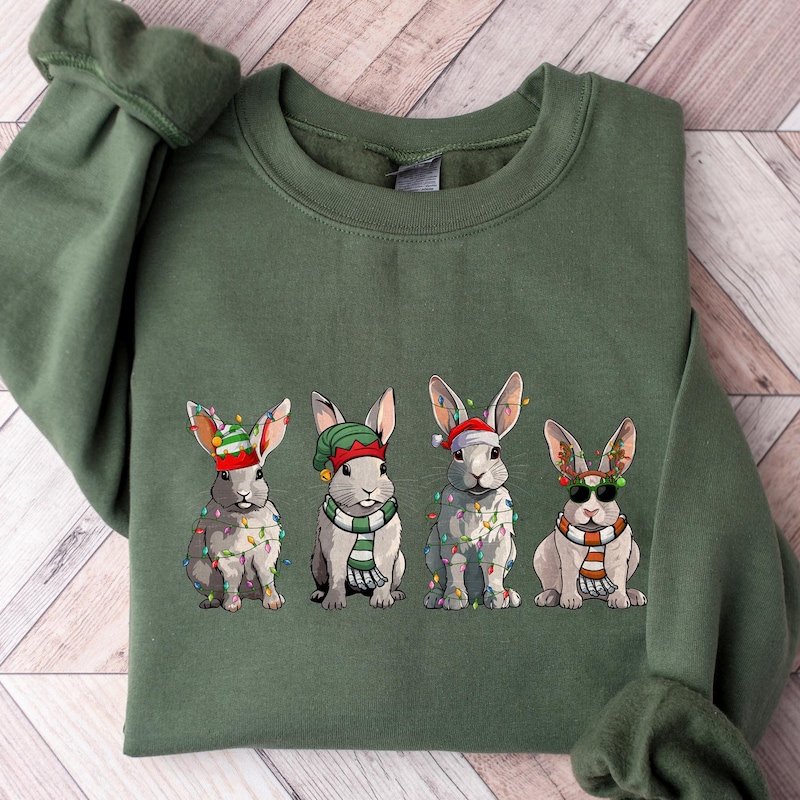 Christmas Rabbit - Etsy