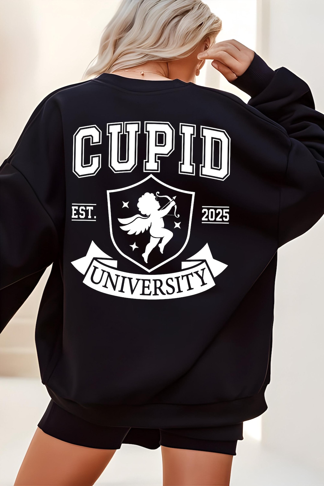 Cupid University Sweatshirt, Cute Valentine's Day Shirt, Funny College ...
