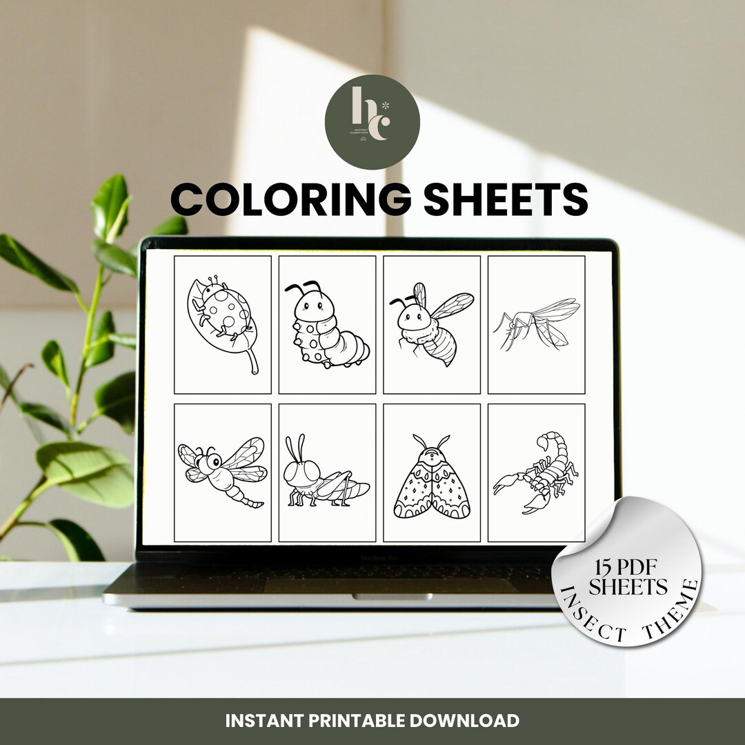 Insect Coloring Pages for Kids - Fun and Educational Activity Sheets ...