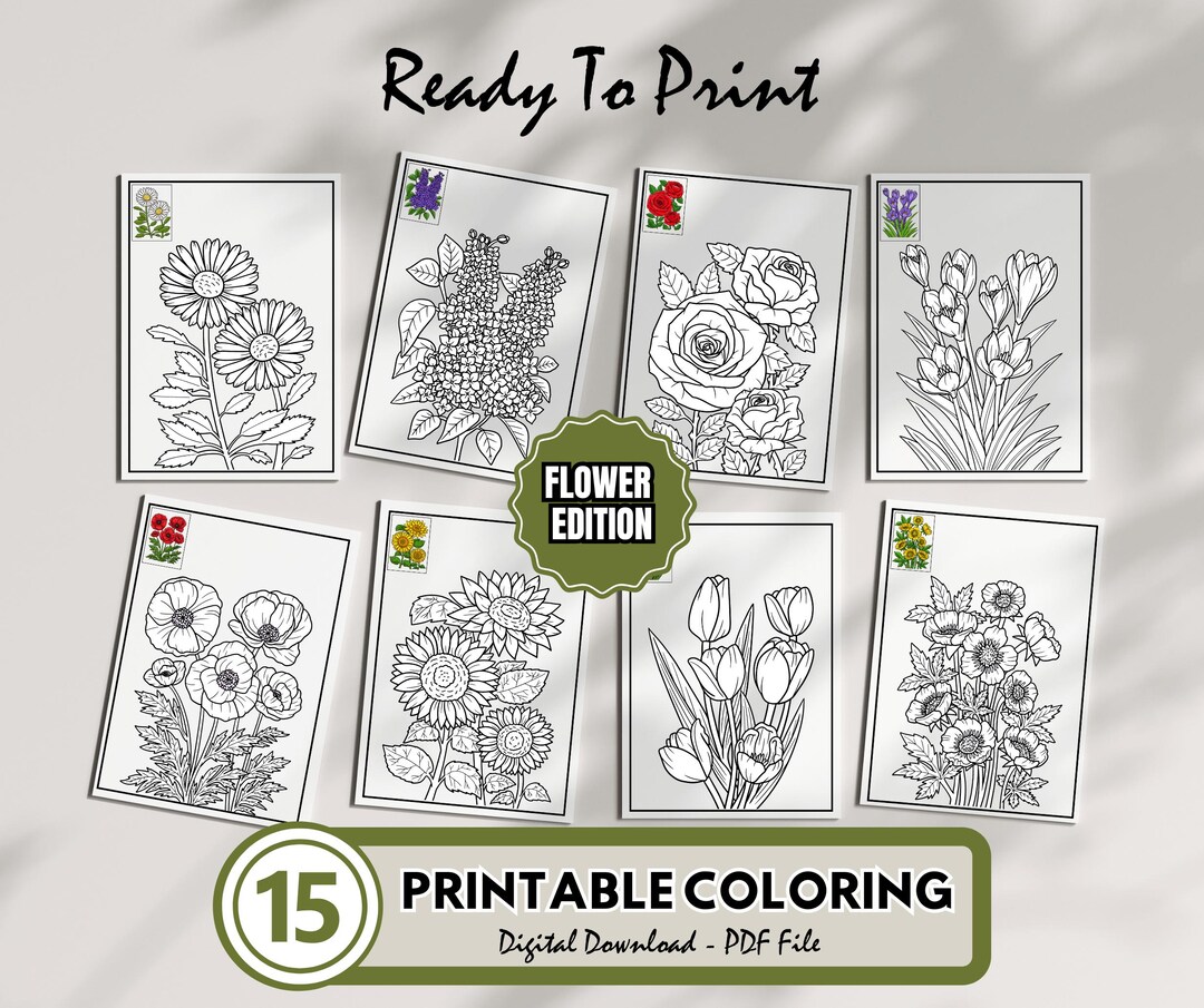 Printable Kids Coloring Pages Flower Edition Fun and Educational ...