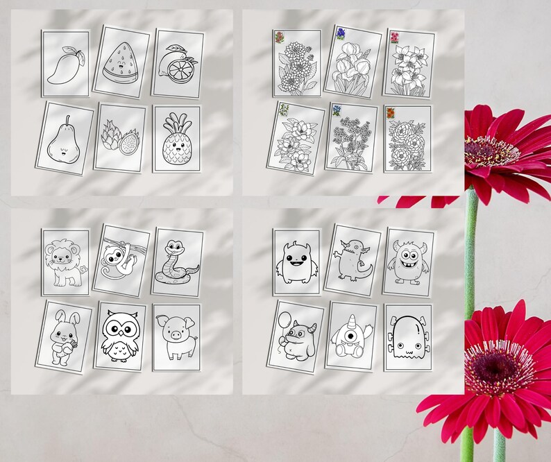 Coloring Sheets, Creative Learning Bundle: 15 Entertaining Coloring ...