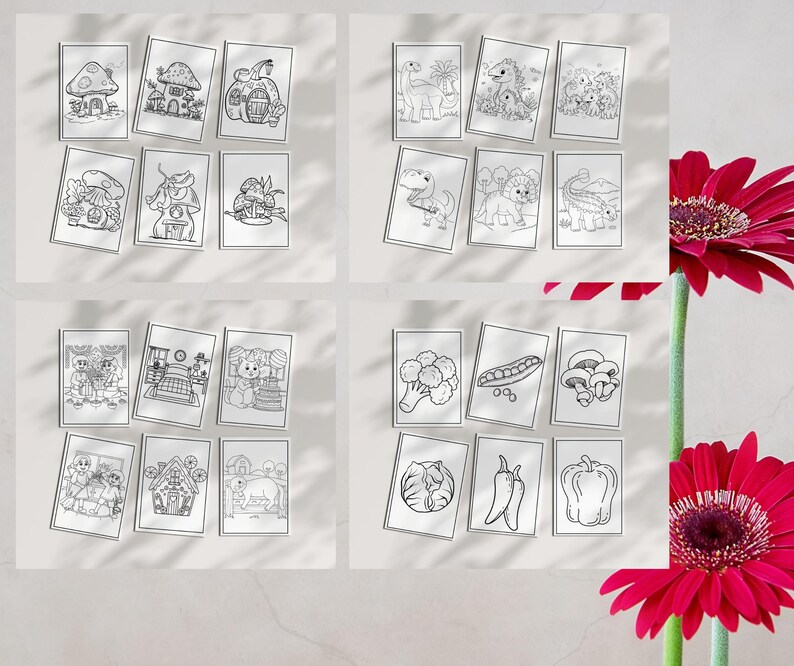 Coloring Sheets, Creative Learning Bundle: 15 Entertaining Coloring ...