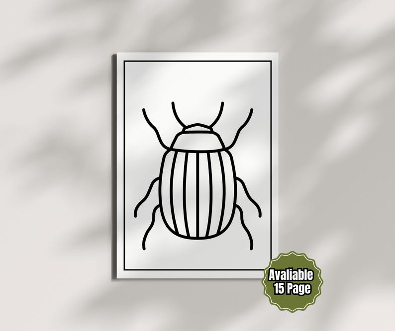 Printable A4 Insect Coloring Pages for Kids Fun and Educational ...