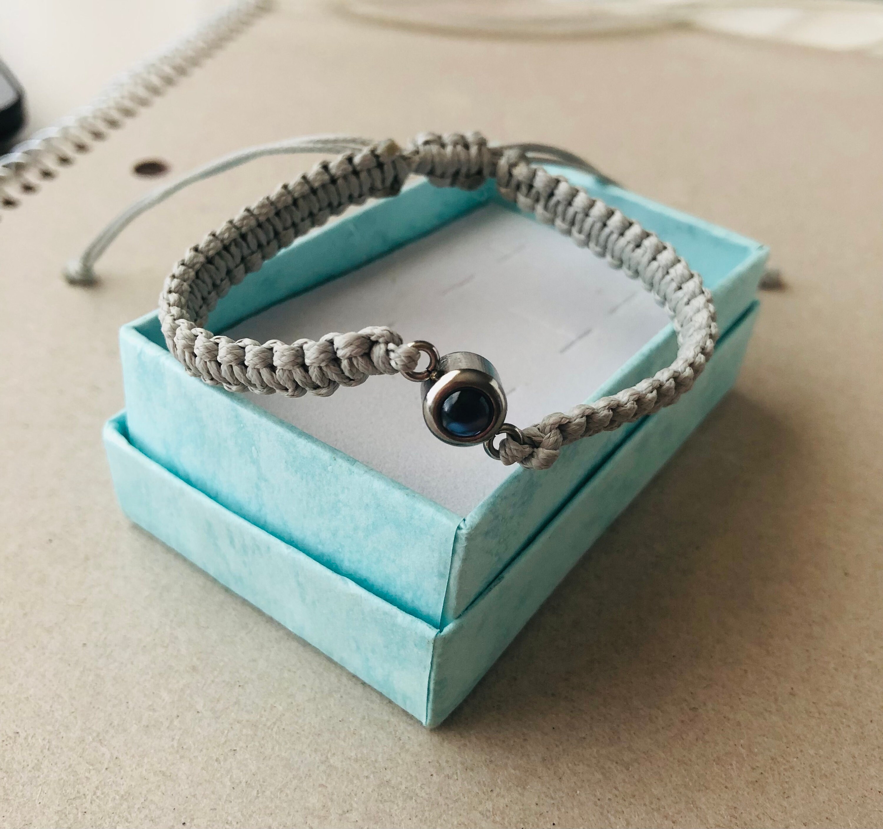 Customized Photo Custom Projection Bracelet Personalized Pendant Rope ...
