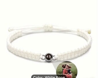 Customized Photo Custom Projection Bracelet Personalized Pendant Rope ...