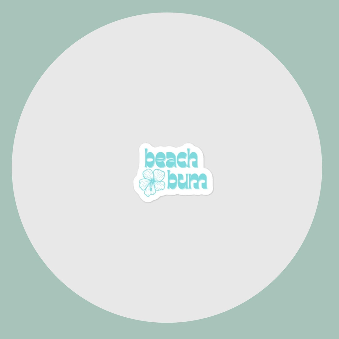 Beach Bum Flower Sticker - Etsy