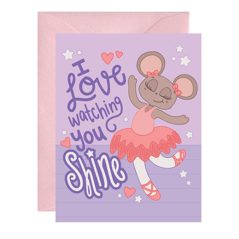 Ballerina Greetings Card - Etsy