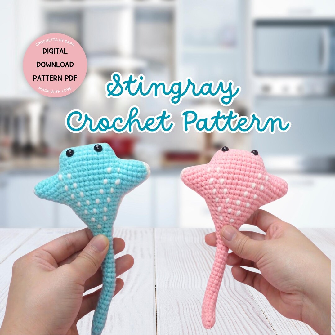Crochet Sting Ray Pattern Amigurumi Stingray Pattern Easy Stingray ...