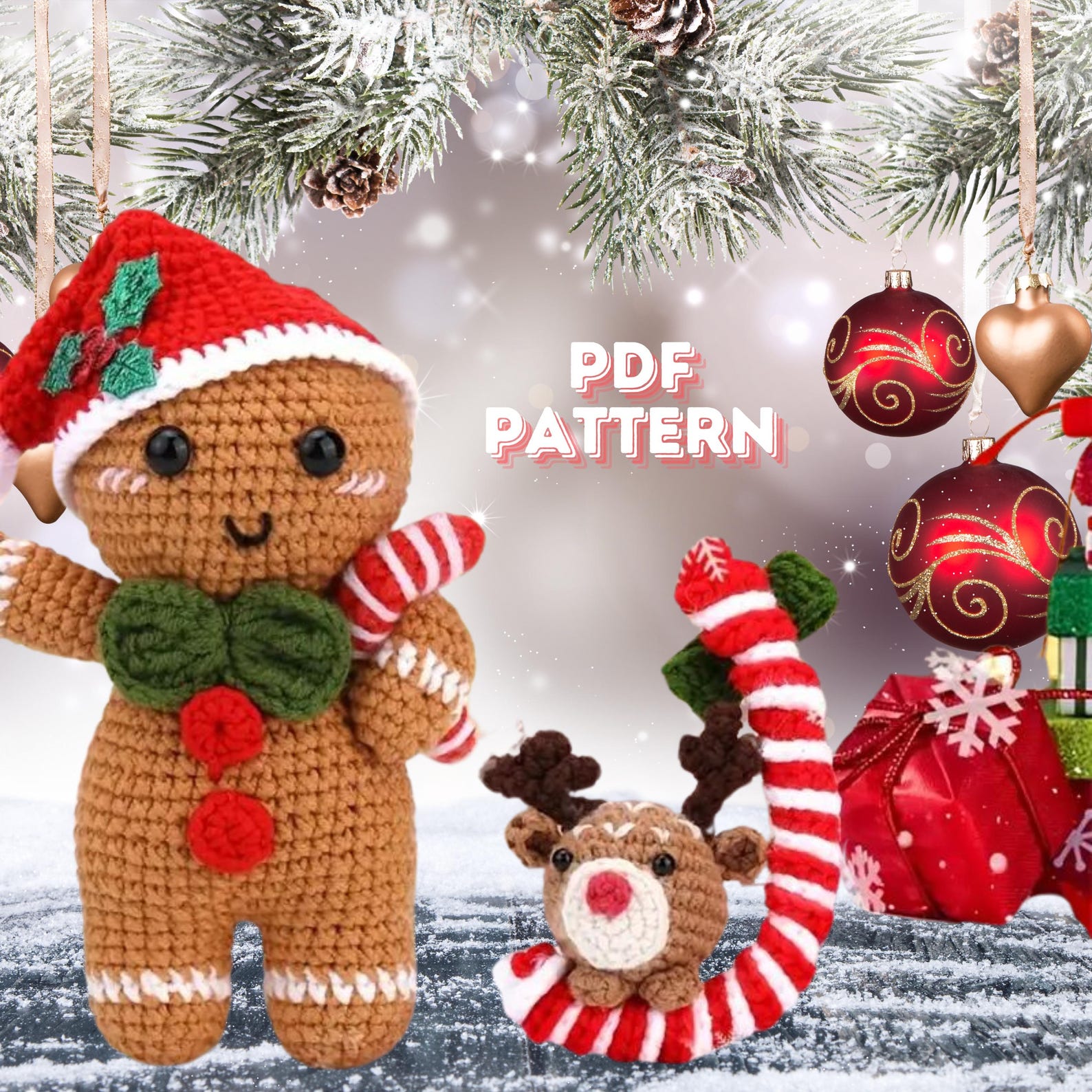 Gingerbread Crochet Pattern,christmas Crochet Pattern,crochet ...