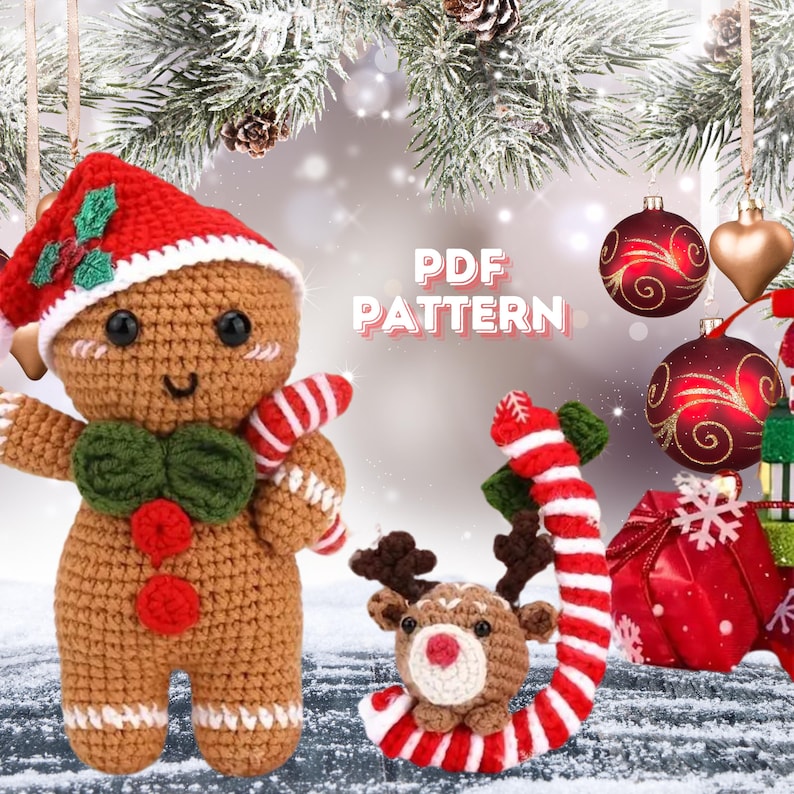 Gingerbread Crochet Pattern,christmas Crochet Pattern,crochet ...