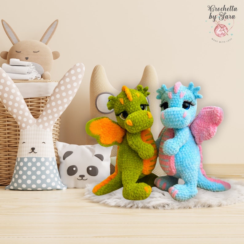 Crochet Pattern for Dragon PDF, Fantasy Amigurumi Pattern,magic Animal ...