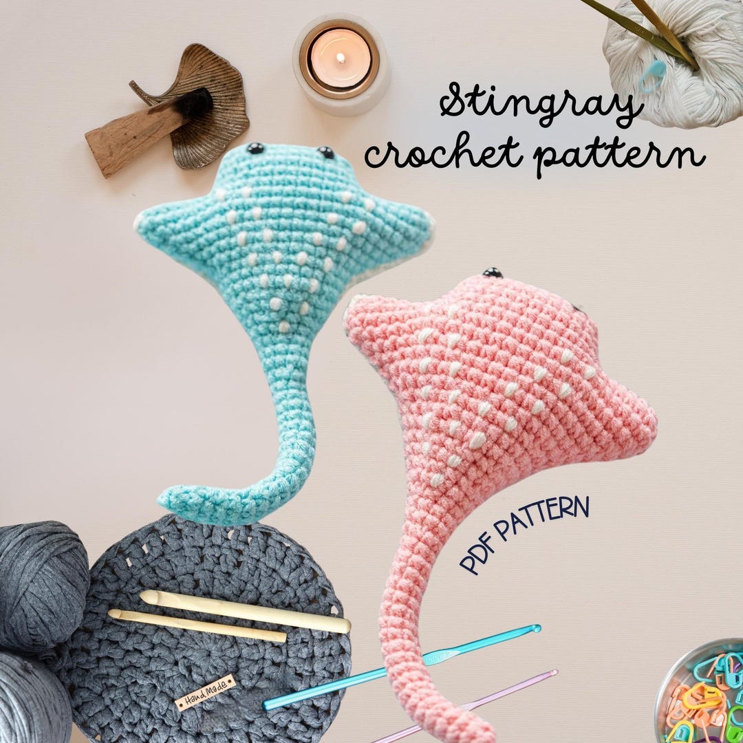 Crochet Sting Ray Pattern Amigurumi Stingray Pattern Easy Stingray ...
