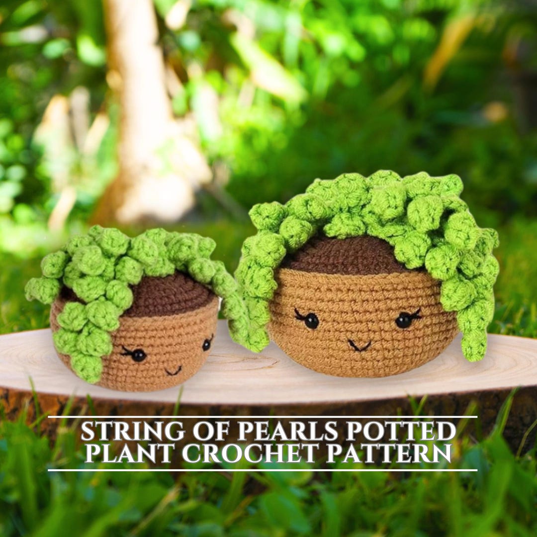 Baby String of Pearls Crochet Pattern Amigurumi Potted Plant Pattern ...