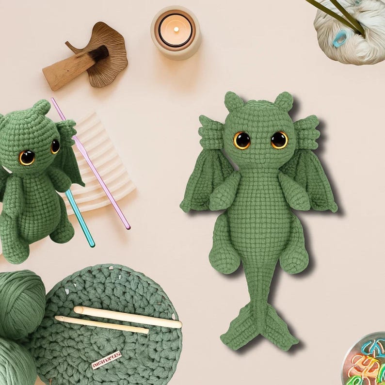 Dragon Crochet Pattern Amigurumi Dragon Plushie PDF Fantasy Amigurumi ...