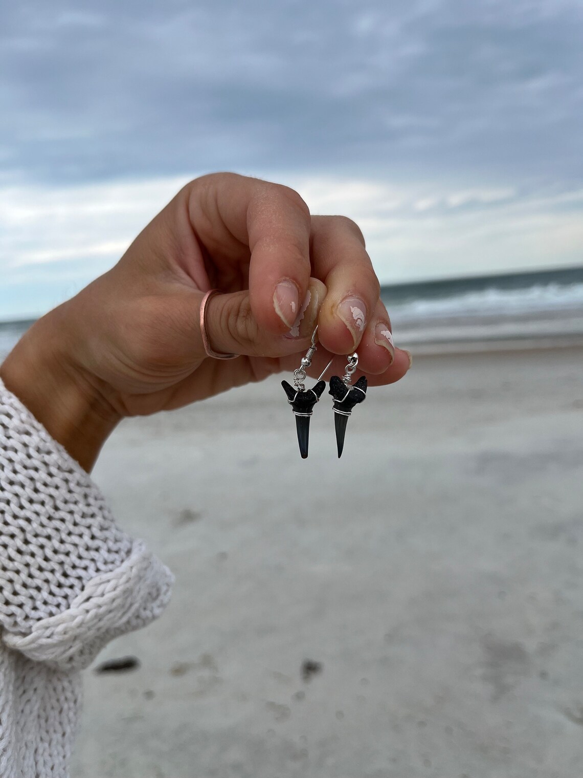 Salty Girl Shark Tooth Dangles - Etsy