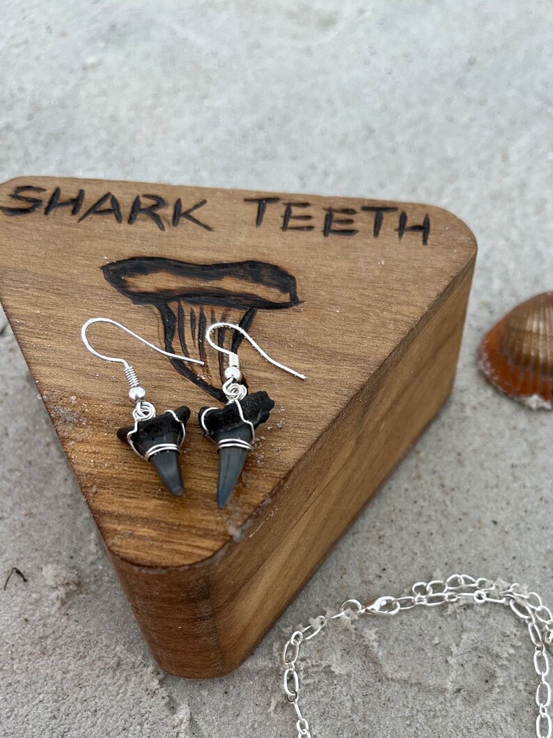Salty Girl Shark Tooth Dangles - Etsy