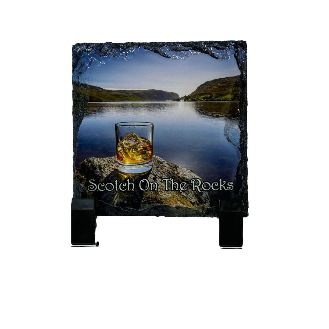 Whisky Drinkers Slate Coaster: Scottish Stone Barware Gift - Etsy
