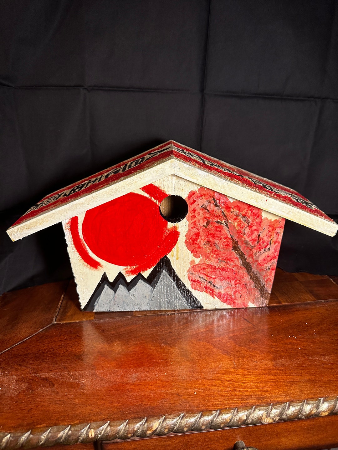 Custom Japanese Inspired Birdhouse | Handmade & Handpainted Birdhouse ...