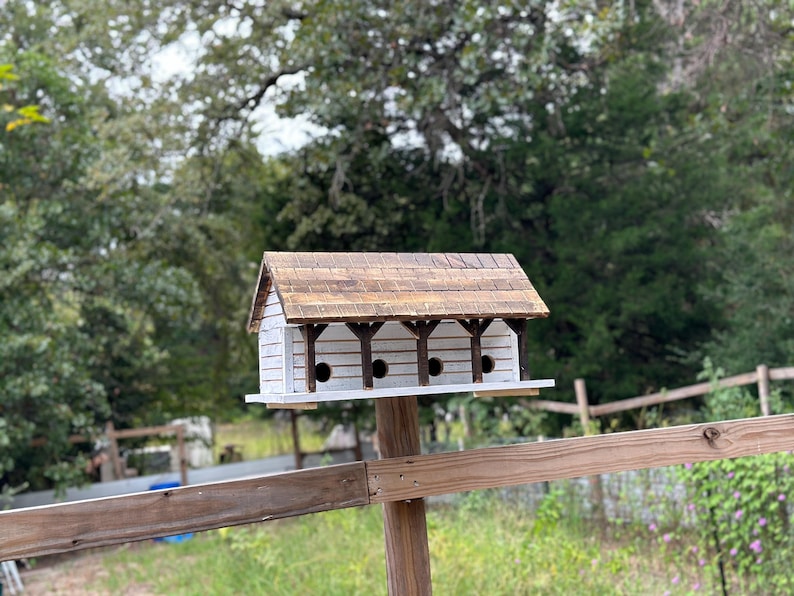 Handmade Purple Martin Birdhouse | Outdoor Birdhouse With Access Panel ...