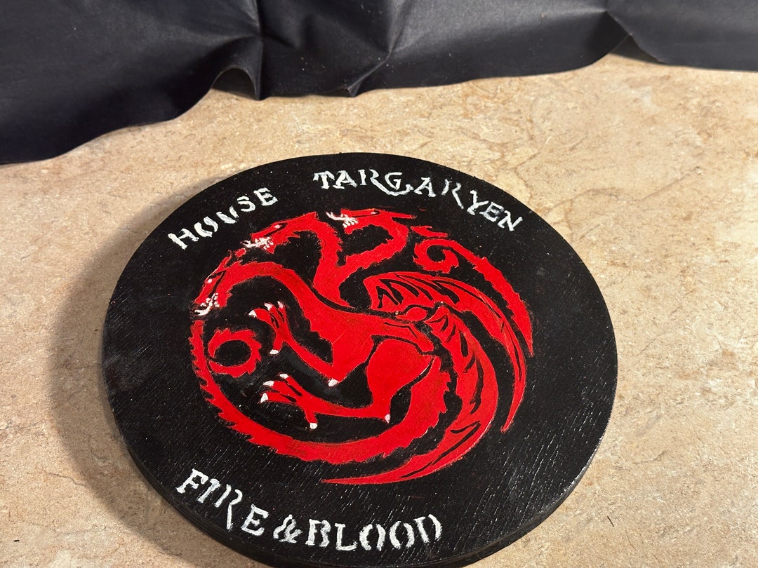 House of the Dragon Wall Art Handmade Wooden Hod Plaque House Targaryen ...