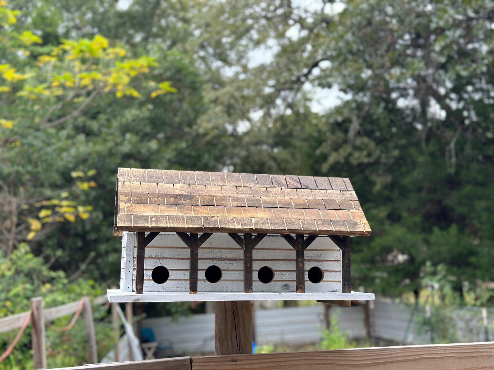 Handmade Purple Martin Birdhouse | Outdoor Birdhouse With Access Panel ...