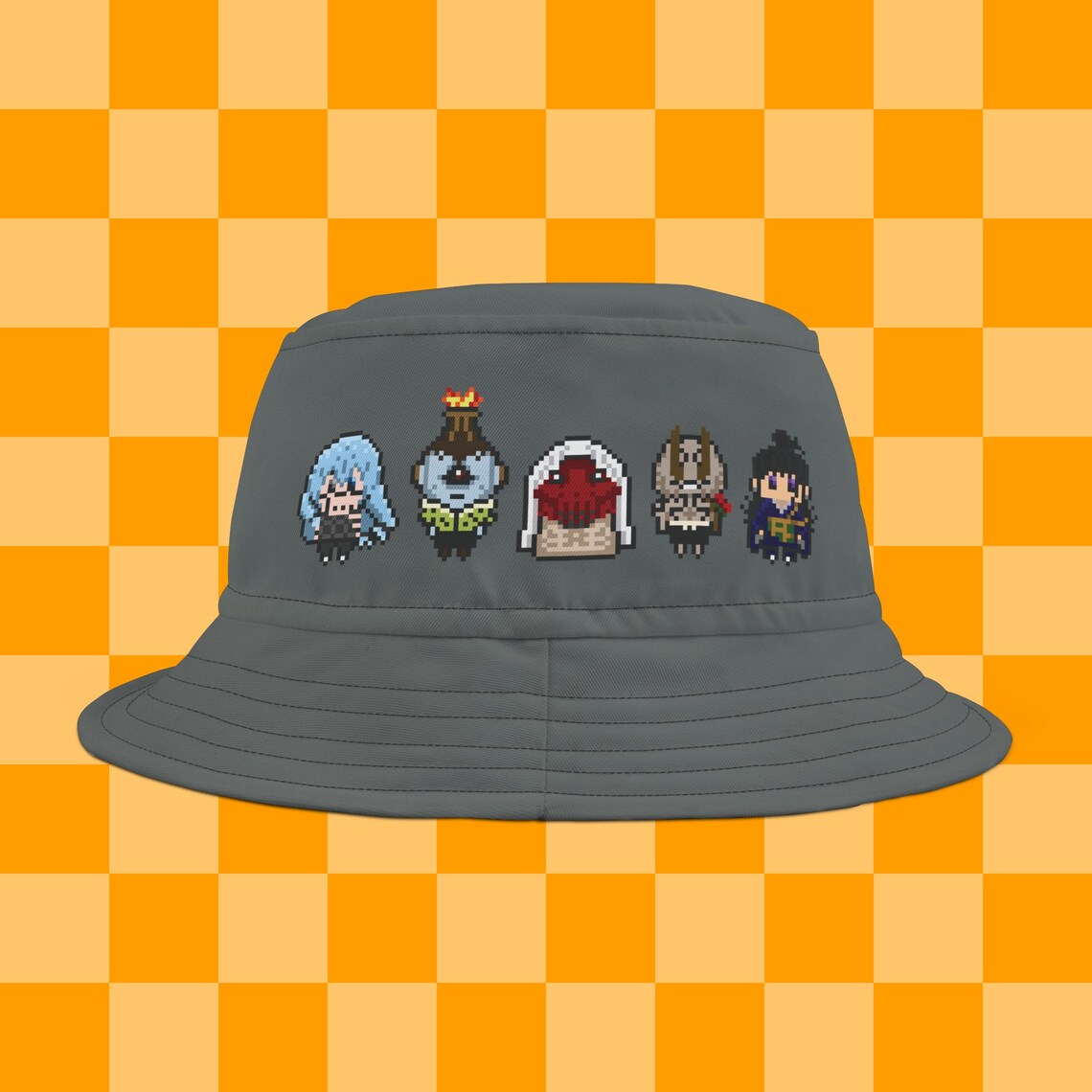 My Besto Friendo Villians Pixel Lineup, Anime Hat, Bucket Hat (AOP) - Etsy