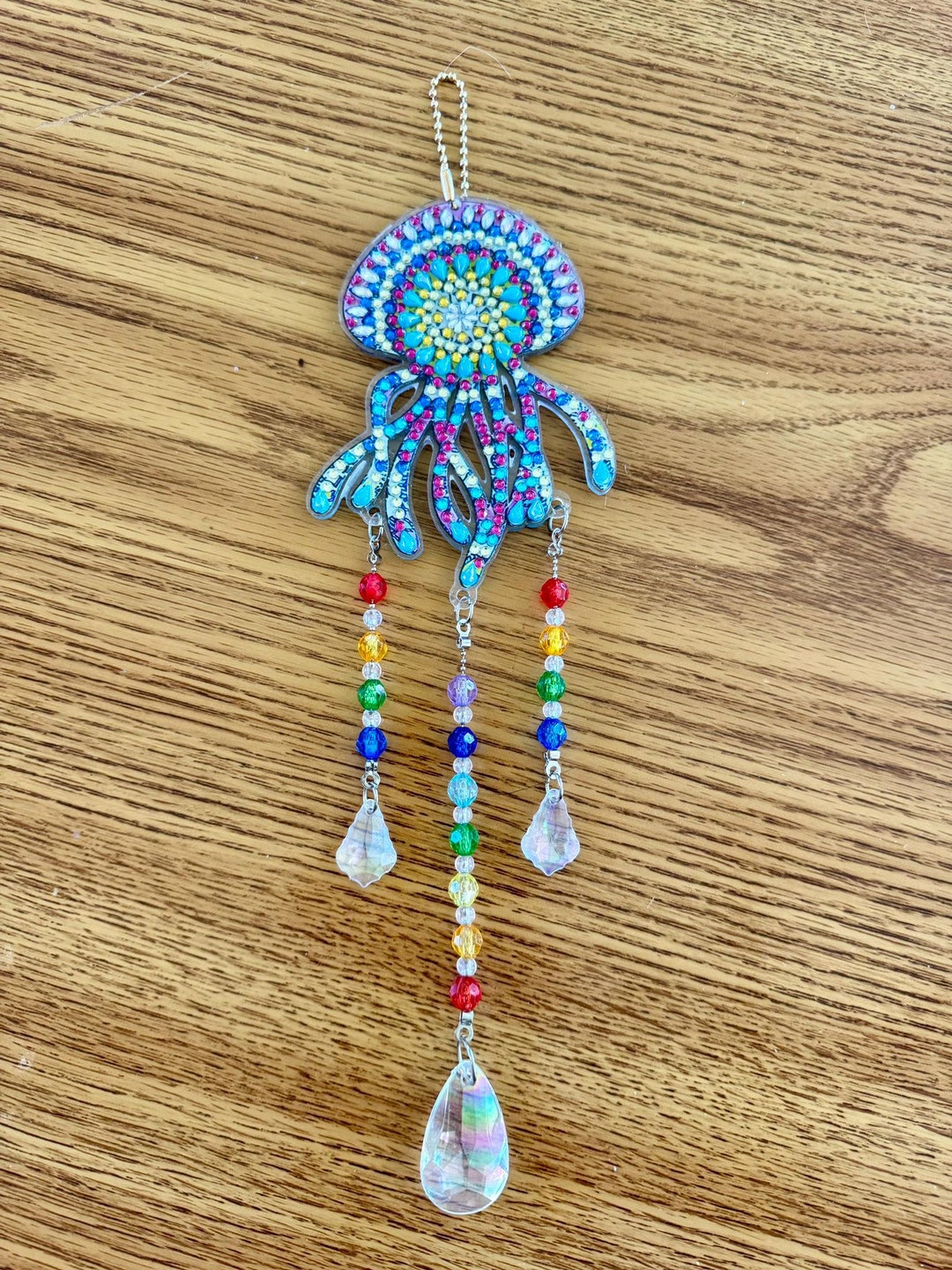 Octopus With Suncatcher Pendant - Etsy