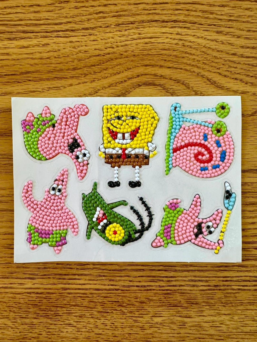 Spongebob Diamond Painting Sticker Sheet - Etsy