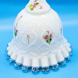 Fenton Bell Violets in the Snow Silver Crest Signed by Freda H Vintage ...