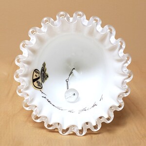 Fenton Bell Violets in the Snow Silver Crest Signed by Freda H Vintage ...