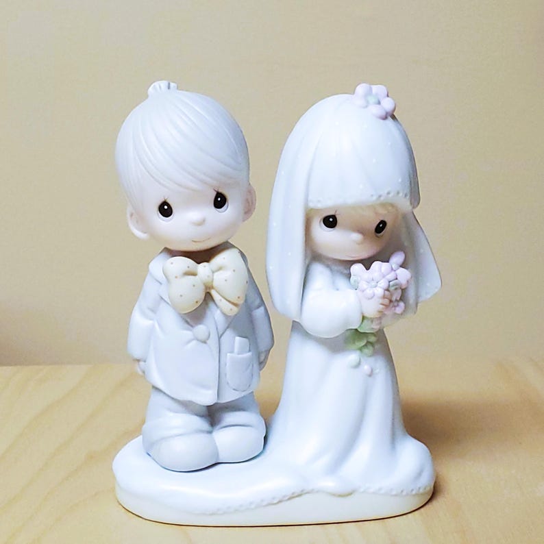 Precious Moments Bride and Groom Figurine, NEW IN BOX the Lord Bless ...