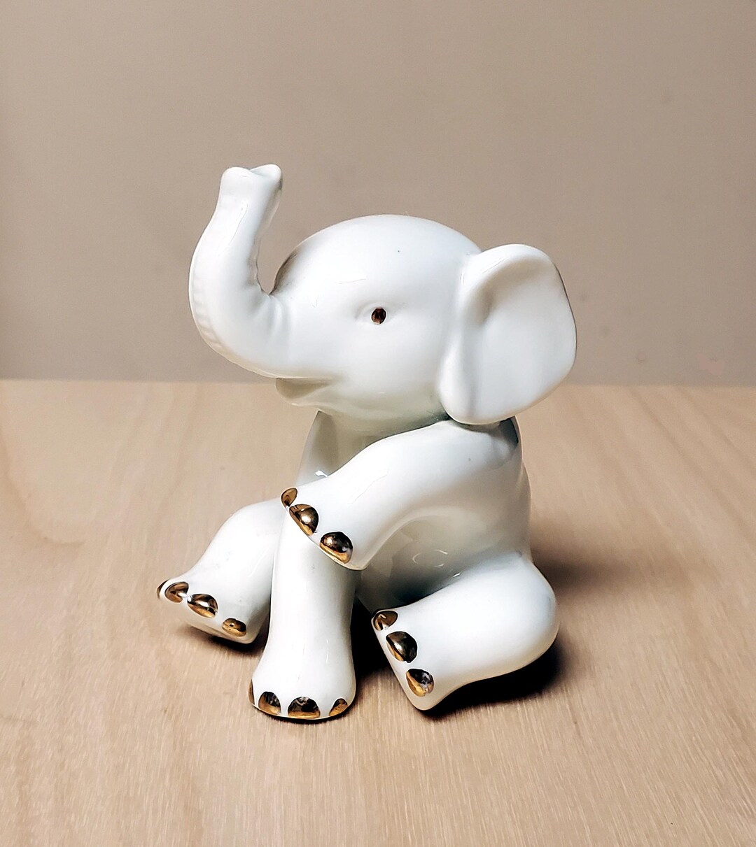 Lenox Baby Elephant Small Figurine Statue VINTAGE Vtg With 24k Gold ...