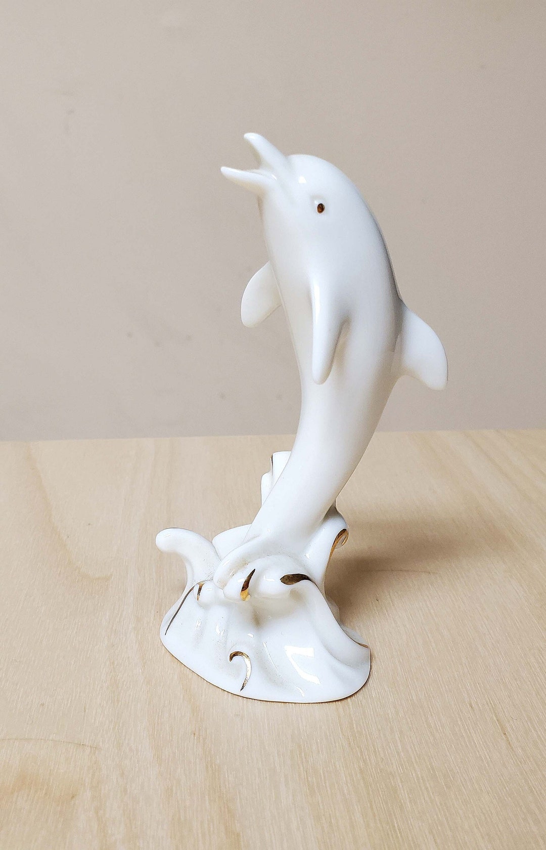 Lenox Dolphin Small Figurine Statue 4 Inch VINTAGE Vtg Mammel in Waves ...