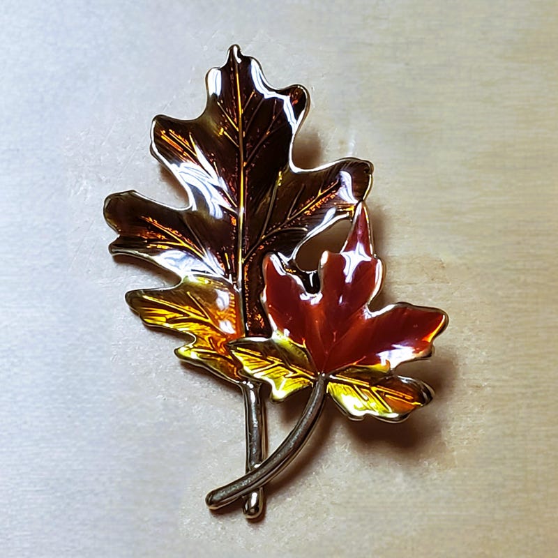 Autumn Leaf Brooch - Etsy