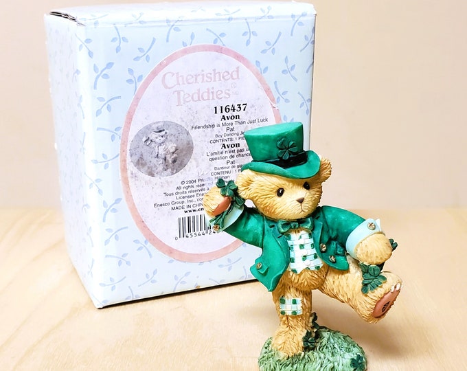 Cherished Teddies Pat Bear Resin Figurine Enesco NEW IN BOX #116437 ...