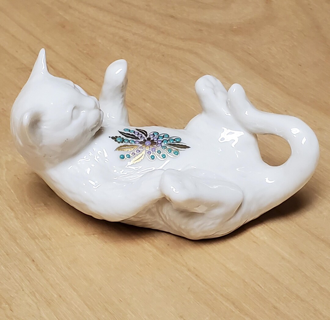 Lenox Cat China Jewels Collection Figurine VINTAGE Vtg 1994 With 24k ...